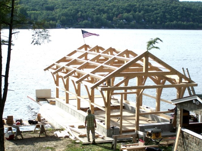 GMTF Takes Timber Framing to the Water: The Boat House Project | A Blog ...