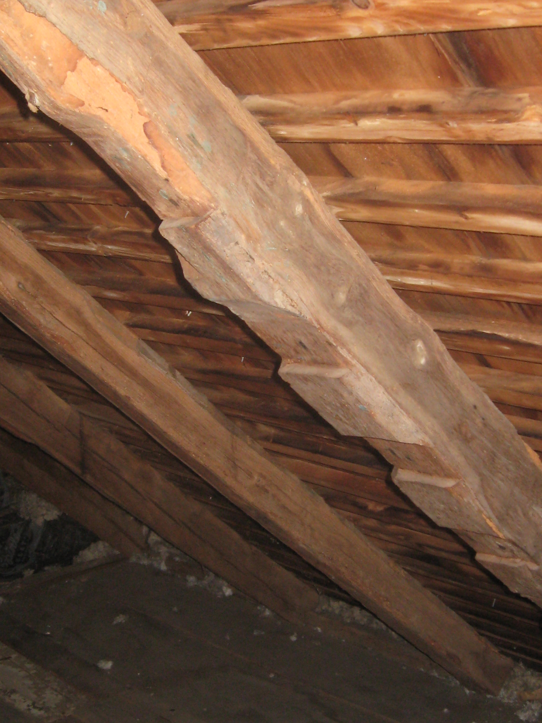 recycled rafter with purlin notches antiquities house green mountain ...